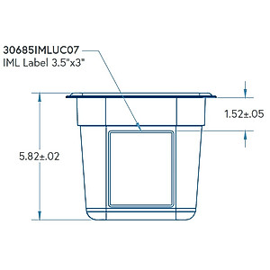 Carlisle FoodService Products StorPlus Plastic 1/6 Food Pan with Integrated Label For Restaurants, 2.5 Quarts, Clear