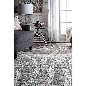 nuLOOM Thomas Paul Octopus Area Rug, 4' x 6', Grey