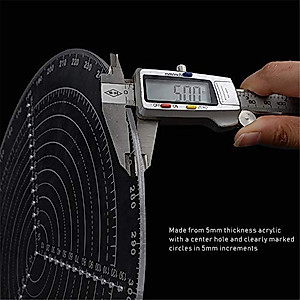 300mm /11.8inch Round Center Finder Compass for Wood Turners Lathe Work Clear Acrylic Drawing Circles Diameter