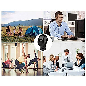 Mini Invisible Bluetooth Headphone Handsfree in Ear Headset Earbud Earphone with Microphone Noise Cancelling Wireless Earbud for iPhone, Samsung, HTC, Sony and Much More Android Phones (1 x Black)
