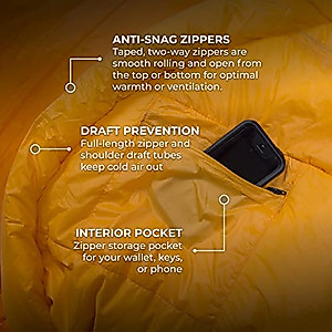 TETON Sports Altos-S 0F Ultralight Mummy Sleeping Bag for Camping, Hiking, Backpacking (Orange), 84 x 32 x 3"