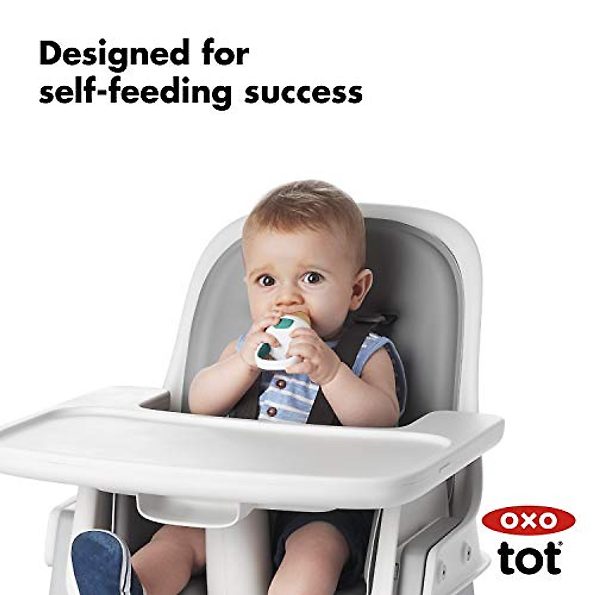 OXO Tot Silicone Self-Feeder 2 Pack Teal/Pink
