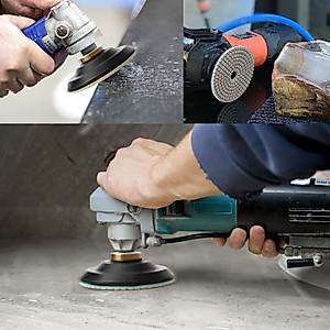 13 Packs 4 Inch Diamond Polishing Pads with 5/8’’-11 Backer Pad 12PCS Wet/Dry Polish Pad Kit for Drill Grinder Polisher 50-8000 Grit Pads for Granite Marble Concrete Stone Countertop Quartz Polishing