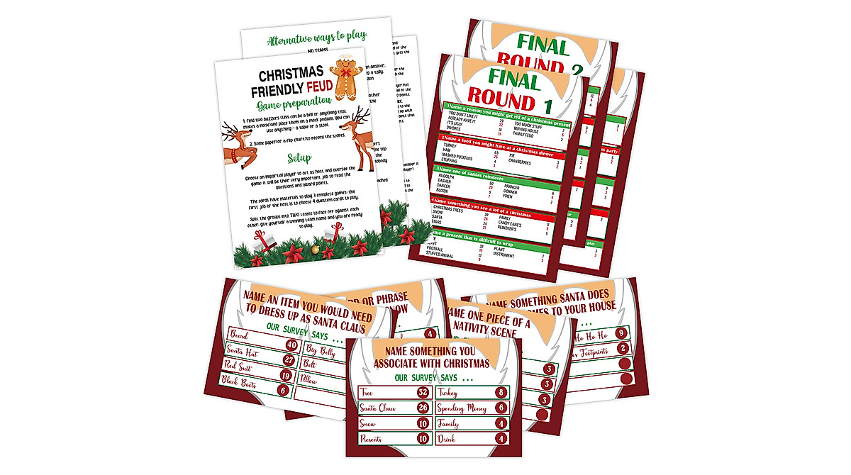 Christmas Friendly Feud Game for Family & Parties | Sxurt