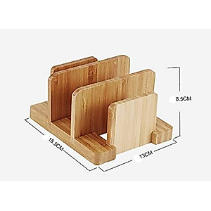 SPNEC Wooden Bamboo Cutting Board Storage Rack Pot Lids Holder Organizer Shelf Kitchen Decor