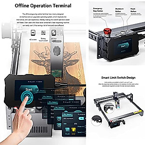 ATOMSTACK X7 Pro 50W Laser Engraver, Laser ingravor Cutter, 10W Output Power CNC Laser Engraver Cutting Machine, Eye Protection Fixed-Focus, DIY Laser Marking for Wood and Metal, 400x410mm