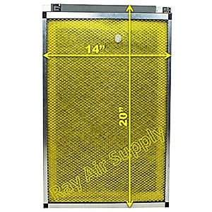RAYAIR SUPPLY 14x20 MicroPower Guard Air Cleaner Replacement Filter Pads (3 Pack) Yellow