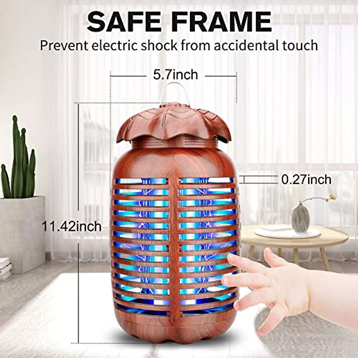 Protecker Bug Zapper, Electric Mosquito Zapper Repellent Mosquito Killer Indoor Outdoor Plug-in for Home， Fly Outdoor CatcherMosquito 2-1 bug zapper