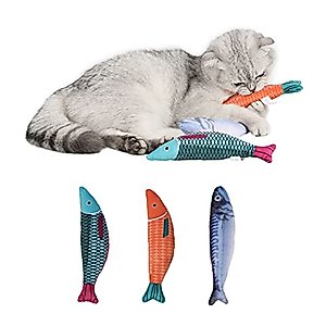 MIAOXSEN 3PCS Cat Toys - Catnip Filled - Included Jingly Bell - Premium Cat Interactive Chew Toy for Indoor Cats