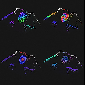 brookhaus Led Mask for Adult, Luminous Mask with 50 Patterns Dispaly, Led Face Mask for Masquerade DJ Cousume Party Halloween