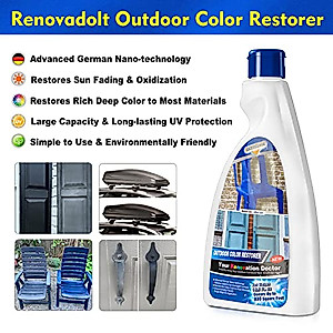 RENOVADOLT Outdoor Color Restorer 16.5oz Plastic Vinyl Shutter Restorer Faded Sun-Damaged and Oxidized Possessions and Protects from Future Wear
