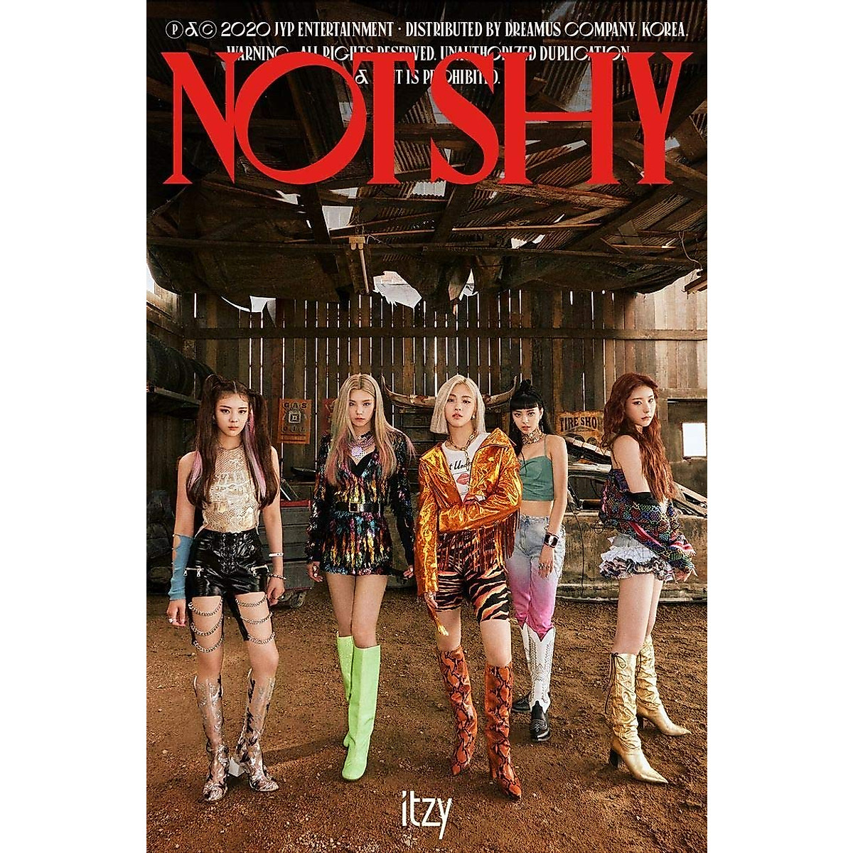 ITZY 'Not Shy' 3rd Mini Album C Version CD+72p PhotoBook+2p PhotoCard+LyricBook+Tracking Sealed