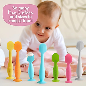 Bumco Baby Bum Brush + Mini Diaper Cream Spatula with Case - BPA-Free Butt Spatula Baby, Soft Diaper Spatula, Baby Diaper Cream Applicator, Mom-Invented Diaper Bag Essentials, Butt Spatula