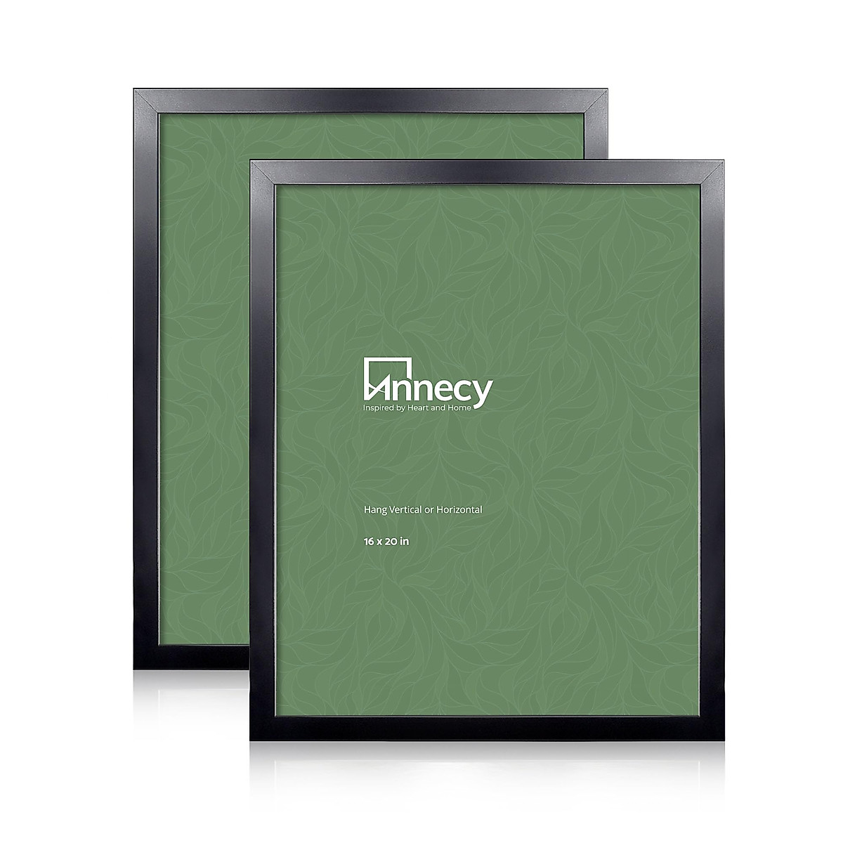 Annecy 16x20 Picture Frame Black（2 Pack）, 16 x 20 Picture Frame for Wall Decoration, Classic Black Minimalist Style Suitable for Decorating Houses, Offices, Hotels