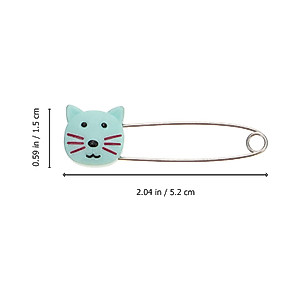Toddmomy 20pcs Safety Brooch Pin Heavy Duty Blanket Pins Animal Badge Pin for Diaper Laundry Safety Pin