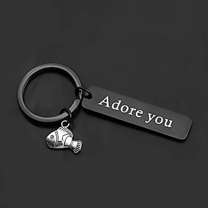 ENSIANTH Movie Inspired Gift Adore You TV Show Fans Gift Friendship Jewelry Couple Keychain