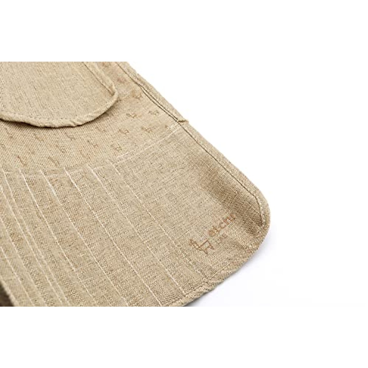ETCHR Canvas Roll Up Brush Pouch - Brown Paint Brush Holder with Canvas Ties - Paint Tool Roll - Paint Brush Roll Up Case - Art Tool Organizer - Art Brush Roll with Slots and Ties - Paint Brush Case