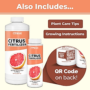 Citrus Fertilizer for All Citrus and Fruiting Trees, Liquid Plant Food 8 oz (250mL)