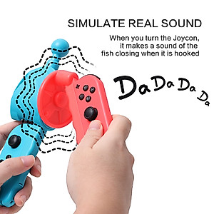 HEATFUN Switch Fishing Rod Compatible with Nintendo Switch Joy Con, Switch Fishing Accessories for Nintendo Switch Fishing Games