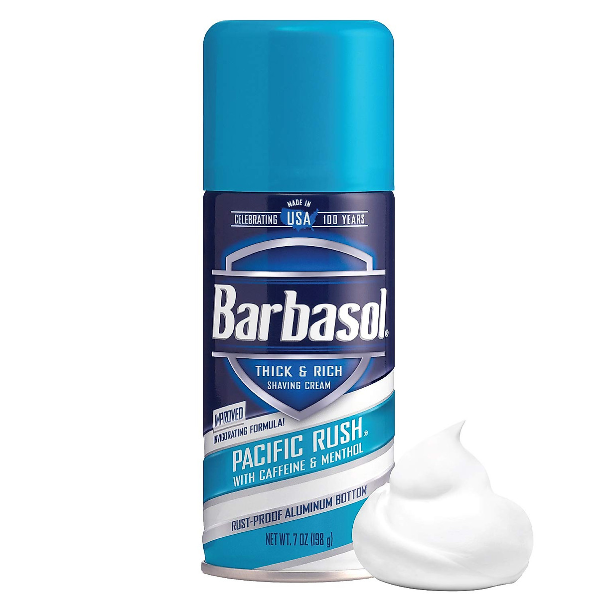 Barbasol Pacific Rush Thick and Rich Shaving Cream, 7 Ounce, Pack of 6