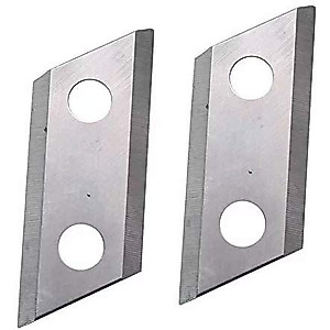 Jwn 2pcs Garden Shredder Chipper Blades Cutters with 4 Screws Nuts Kit 2 Hole Metal Garden Tools Set