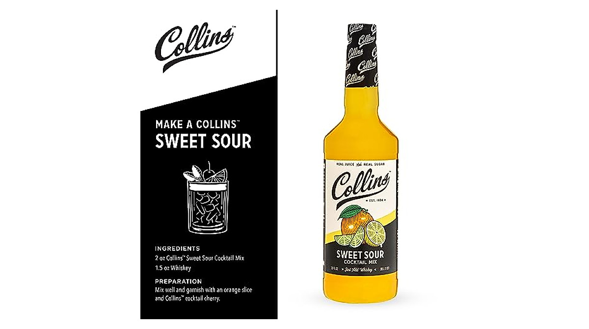 Collins Sweet and Sour Mix with Real Fruit Juice | Perfect for Cocktails