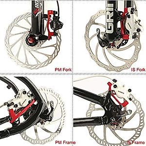 BUCKLOS PM/is Front Rear 180/203mm Disc Brake Caliper Mount Adapter Gear Parts Accessories, CNC Machined Aluminum Alloy Rotor Adapter with Bolts.