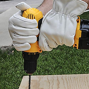 Illinois Glove Company HW2600M Grain Pigskin Fleece Lined Glove M Palomino, Genuine Smooth Grain Pigskin Leather Work Gloves, Fleece-Lined for Warmth, Shirred Elastic Back