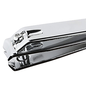 3pcs Large Beauticom Stainless Steel Curved Nail Clipper - Professional Ultra Sharp Sturdy Silver Finger Nail and Toe Nail Cutters for Acrylic Nails Grooming Manicure