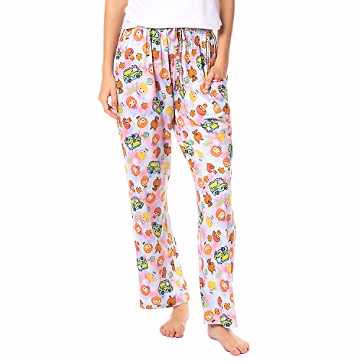 Scooby-Doo Womens' Chibi Characters The Gang Scooby Shaggy Velma Daphne Fred Sleep Pajama Pants (XXX-Large)