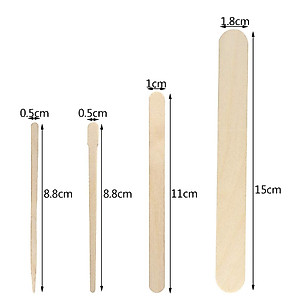 Yolyoo 400pcs Wooden Wax Sticks Wax Spatulas Wax Applicator Craft Sticks for Hair Eyebrow Removal (400 Piece Assortment)