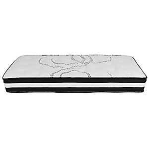 Flash Furniture Capri Comfortable Sleep 10" Hybrid Pocket Spring and Foam Mattress in a Box, Foam Pocket Spring Hybrid Mattress, Twin