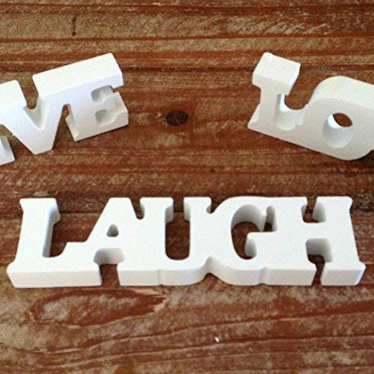 BinaryABC Live Love Laugh Wooden Letters,3Pcs