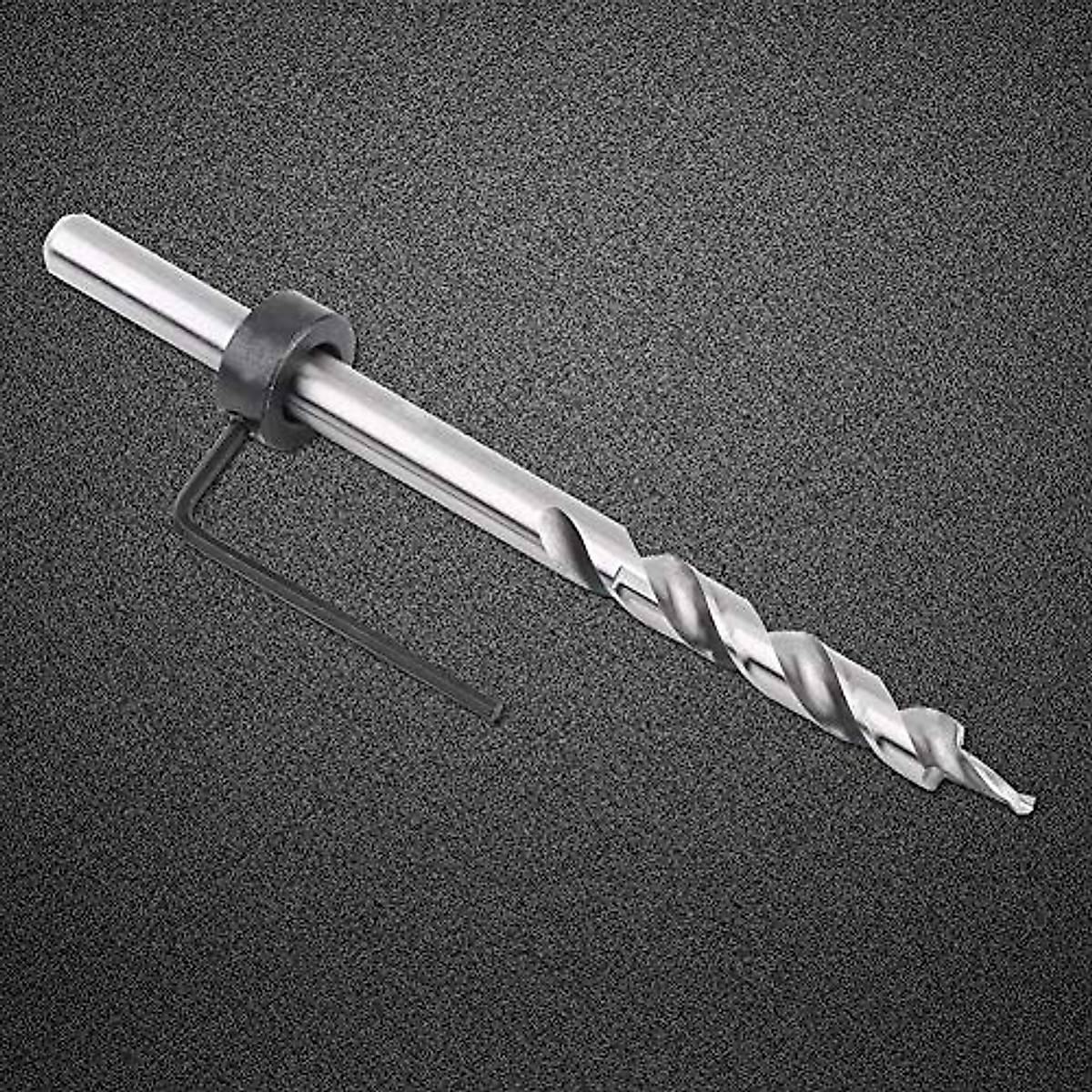 Drill Bits Set,Ozgkee Power Drill 3/8" Inch Lip And Spur Point Drill Bit Round Shank With Adjustable Depth Stop For Woodworking Drill Bit