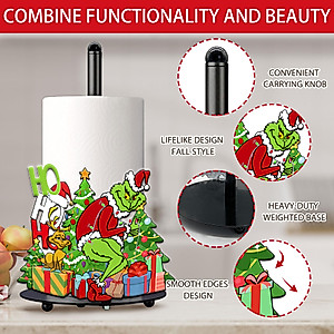 Hexagram Christmas Decor Christmas Decorations Indoor Paper Towel Holder Metal Home, Bathroom Kitchen Decor Paper Holder Stand, Christmas Tree Winter Farmhouse Countertops