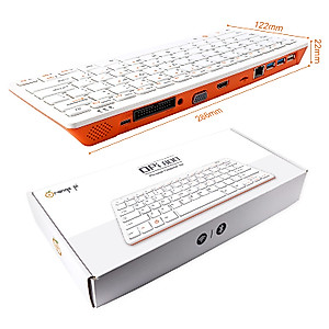 Orange Pi 800 All-in-one PC in Keyboard, 4GB+64GB RK3399 6-Core 64 Bit Dual-Band WiFi+BT 5.0, Computer Kit Run Android 12.1, Orange Pi OS, Ubuntu, Debian (Pi 800+HDMI+Mouse+Power Supply)