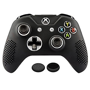 ANSIPPF Xbox One S Compatible Premium Silicone Controller Cover, Anti Slip Skin, Sweat-Proof Protector, Protective Soft Rubber Case Sleeve for Xbox One S Accessories, White + Black + Red + Blue