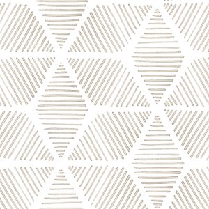 Nukofal Modern Peel and Stick Wallpaper Geometric Beige and White Wallpaper 15.7''x118.1'' Stripe Contact Paper Self Adhesive Removable Wallpaper for Bedroom Bathroom Drawer Cabinets Decor Vinyl