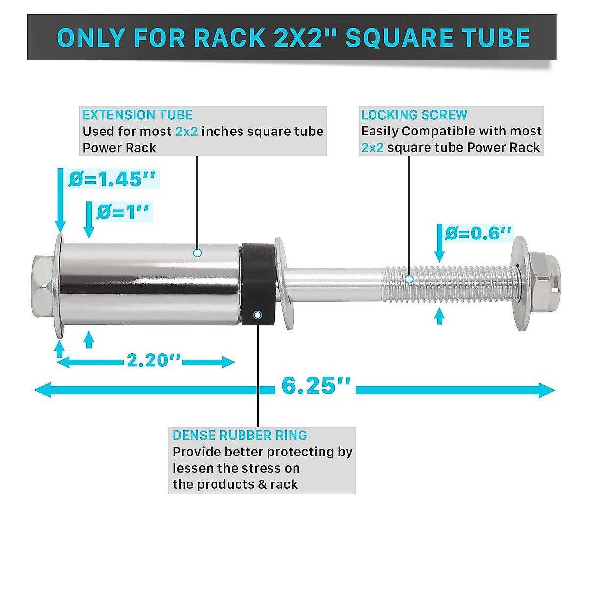 A2ZCARE Power Rack T-Bar Row Landmine Base - Fitness Rack Mounted Landmine Attachment - Fit 2-inch Olympic Bars - Compatible with 2x2 inch Power Rack