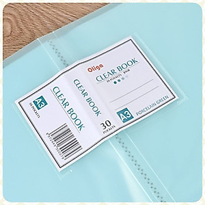 A3 Diamond Painting Storage Book 30 Pags,Art Portfolio Painting Storage Book Clear Pockets Sleeves Protectors for Artwork, Report Sheet, Letter Album Folder Storage Bag 44 X 32.5 cm (Pink)