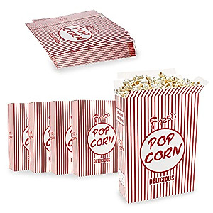 MT Products Popcorn Boxes for Party - 2.8 oz. (Pack of 50) - #4 Popcorn Buckets With Close Top - Great for Movie Theater, Circuses, and Stadium