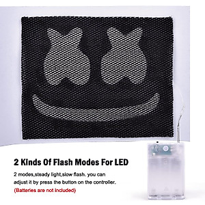 Rercarre Halloween LED DJ Mask - Music Festival Halloween Party Costumes Cosplay Light Up Mask Helmet Toys for Men Women Kids' Party Cos Supplies