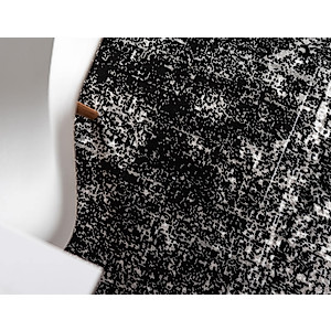 Rugs.com Monte Carlo Collection Rug – 8' x 10' Black Medium Rug Perfect for Living Rooms, Large Dining Rooms, Open Floorplans