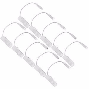 Electrode Cable, ANGGREK 10 Pcs 2.0 Mm Ear Clip Electrode Cable Connection Cable for Digital Tens Massage Machine