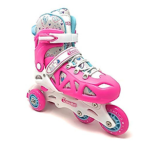 CHICAGO Skates Girls Inline Training Skate Combo Set - Pink/Purple - Small Sizes 10-13