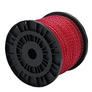 Hipa 3 Pounds 2.7 mm/.105" String Trimmer Line Round Twist 105 Inch Red Commercial Trimmer Line Heavy Duty for Grass String Spool Universal Brushcutter Wire Trimmers Yard