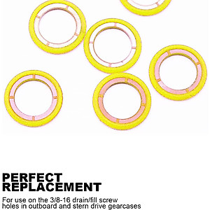 Lower Unit Grease Gaskets, Gearcase Lube Drain Screw Washer 26-830749, Gearcase Drain Plug Seal for Mercury 115FS 150 EFI Four Stroke and Mariner Outboards and MerCruiser Stern Drives