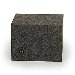 Q Power QBASS Dual Vented 12 Inch Heavy Duty MDF Material Single Car Audio Subwoofer Enclosure Box with 2 Vents for Better Heat Management, Charcoal