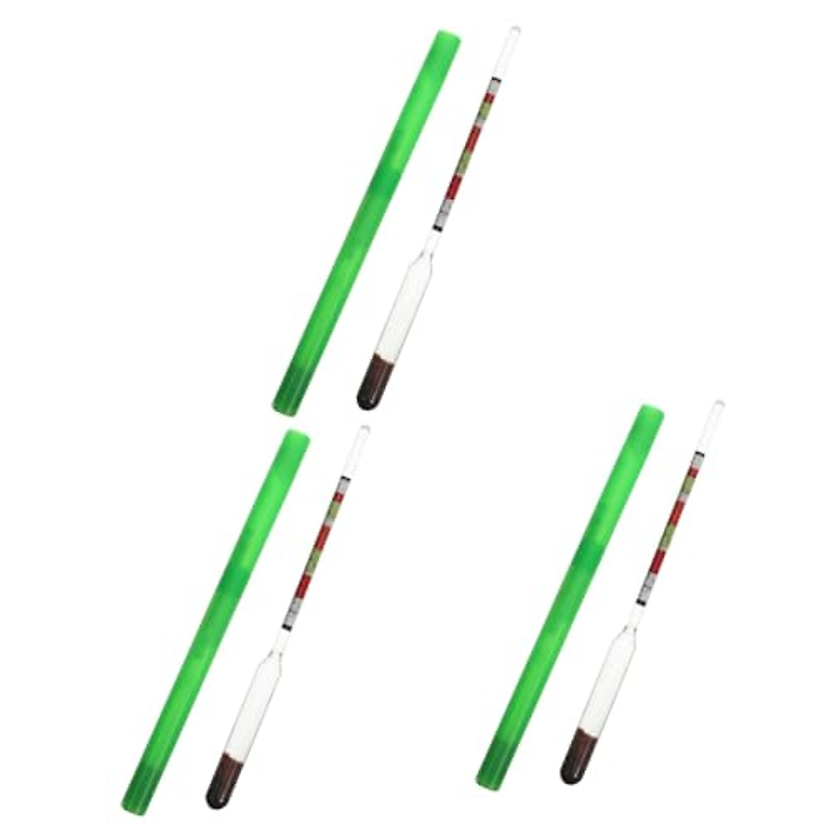 KICHOUSE 3 Pcs Sugar Meter Maple Syrup Hydrometer for Beer Hydrometer for Moisture Content Scale Hydrometer Mead Hydrometer Beer Hydrometer Maple Sap Hydrometer Borosilicate Glass