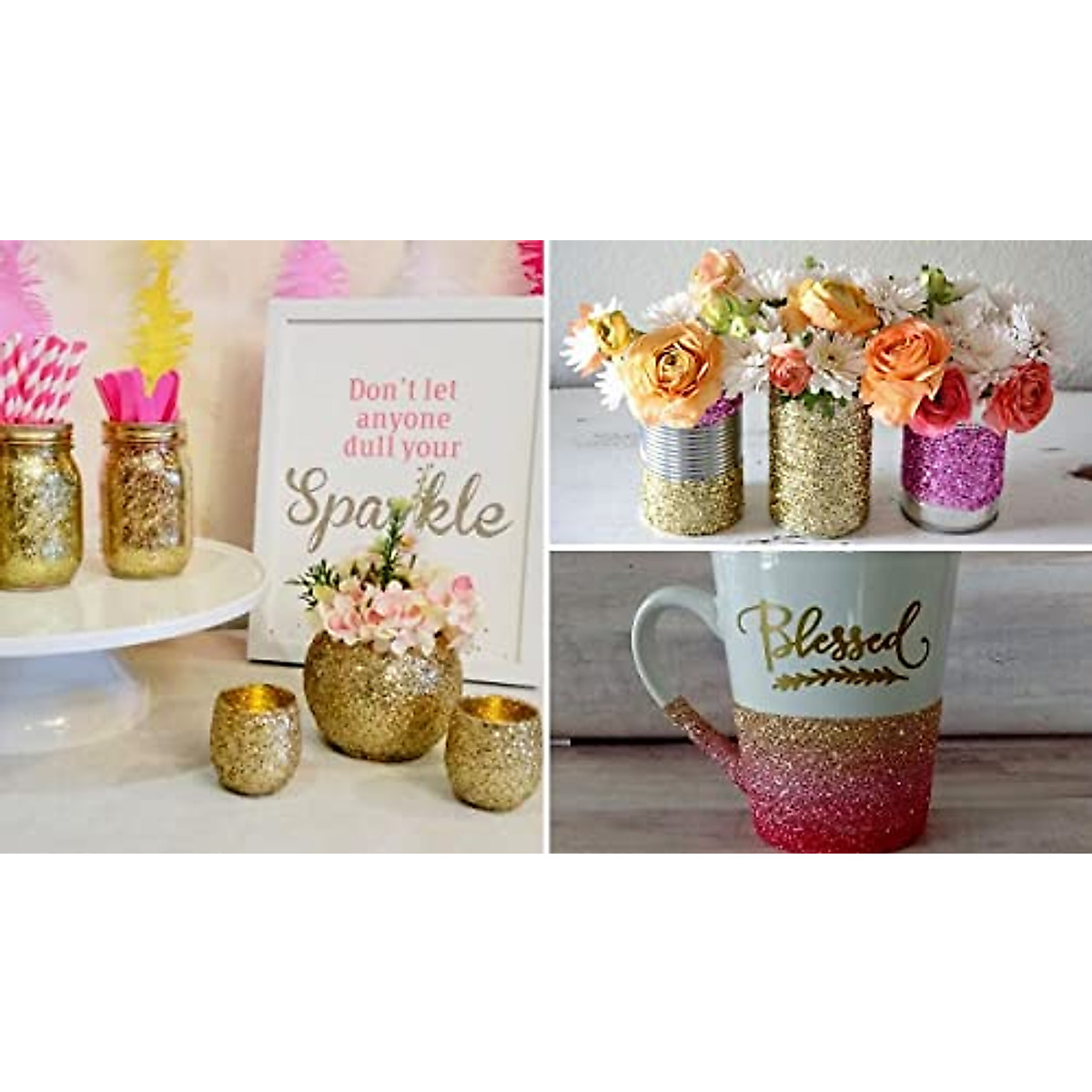 Glitter - 10 Count Fine Glitter Set - 4oz Shaker Bottles Glitter for Resin, Glitter for Crafts - Glitter Shaker Bottle, Glitter for Tumblers, Craft Glitter for Scrapbooking - Bulk Glitter Set